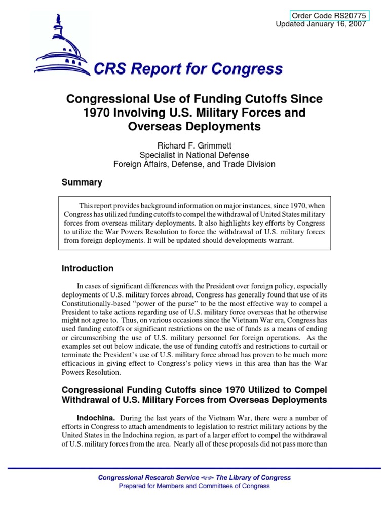 congressional research service reports