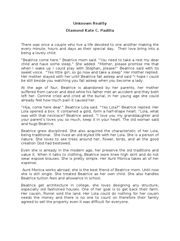 SHORT STORY Literature) | PDF | Sleep