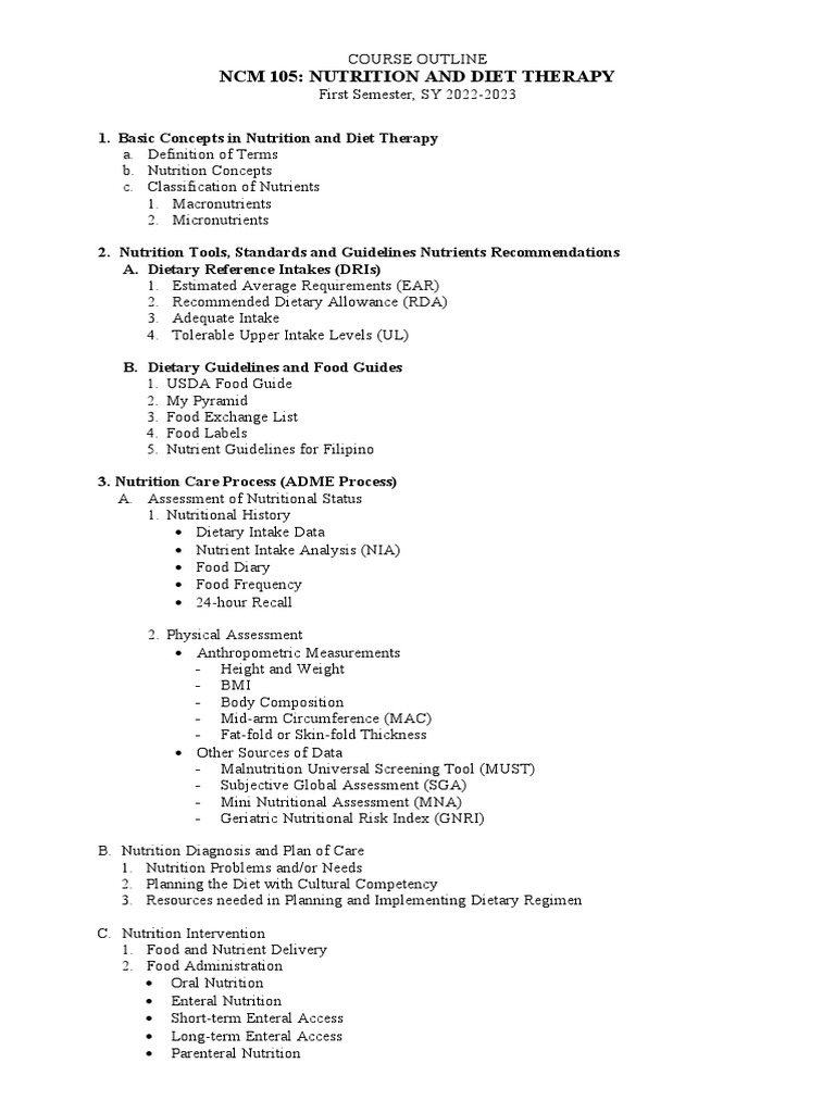 A Comprehensive Guide to Nutrition, Diet Therapy, and the Nutrition ...