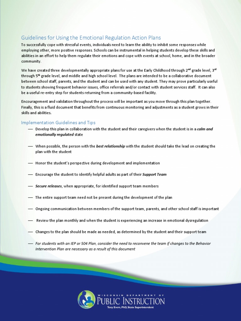 Elementary Safety Plan | PDF | Behavior Modification | Emotional Self ...