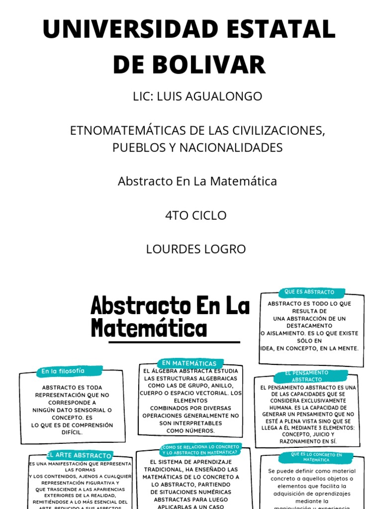 Abstracto en La Matemática | PDF | Abstracción | Pensamiento