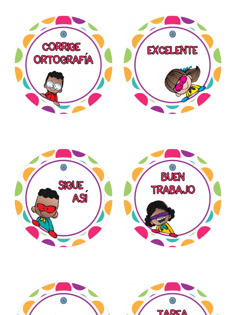 Stickers para Calificar Tareas | PDF