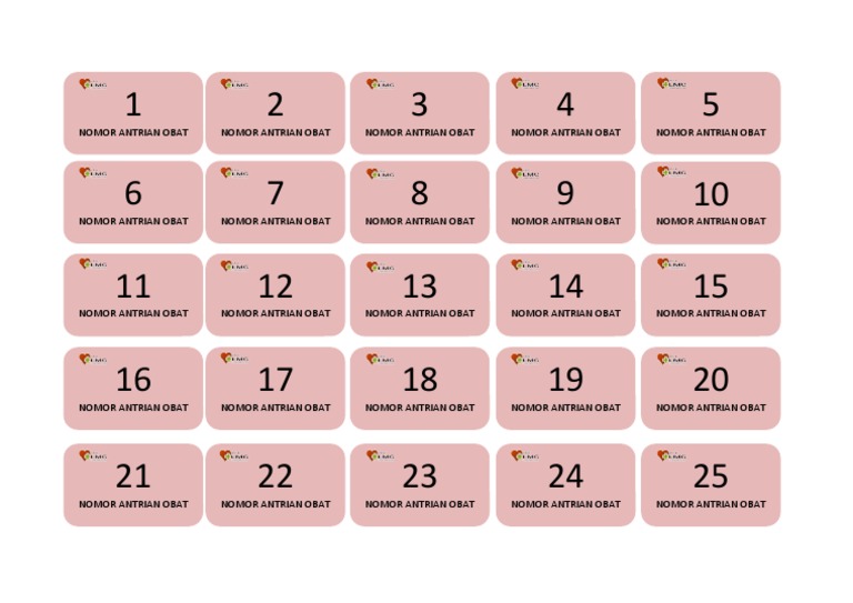 Nomor Antrian Obat | PDF
