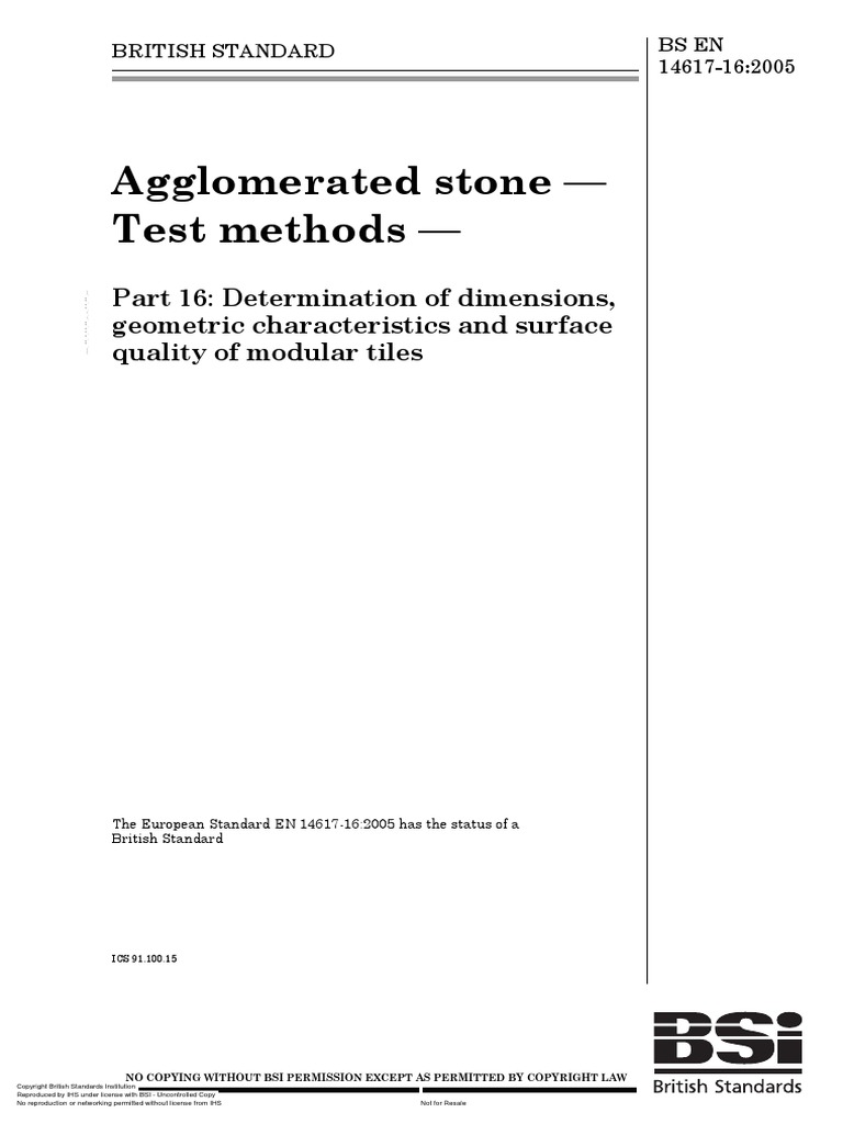 BS EN 14617-16 | PDF | Calibration | Copyright