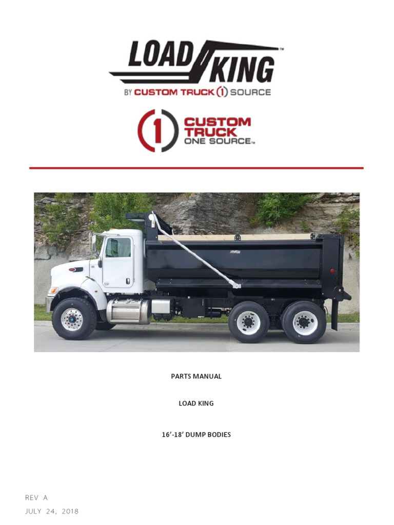 Load King Dump Body Parts Manual | PDF | Trunk (Car) | Truck
