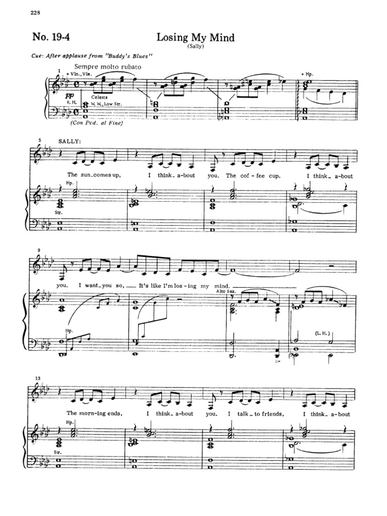 Losing My Mind - Follies | PDF