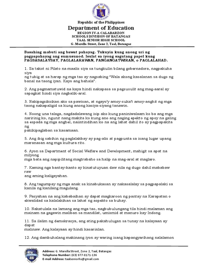 Intervention Pagbasa at Pagsusuri | PDF