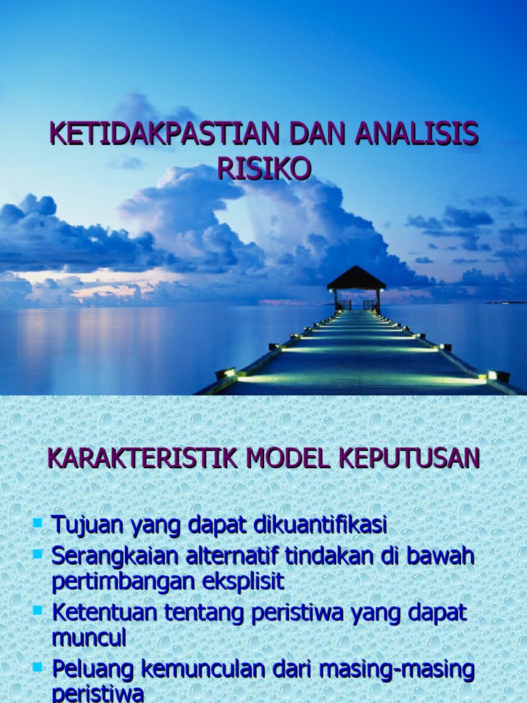Ketidakpastian Dan Analisis Risiko | PDF