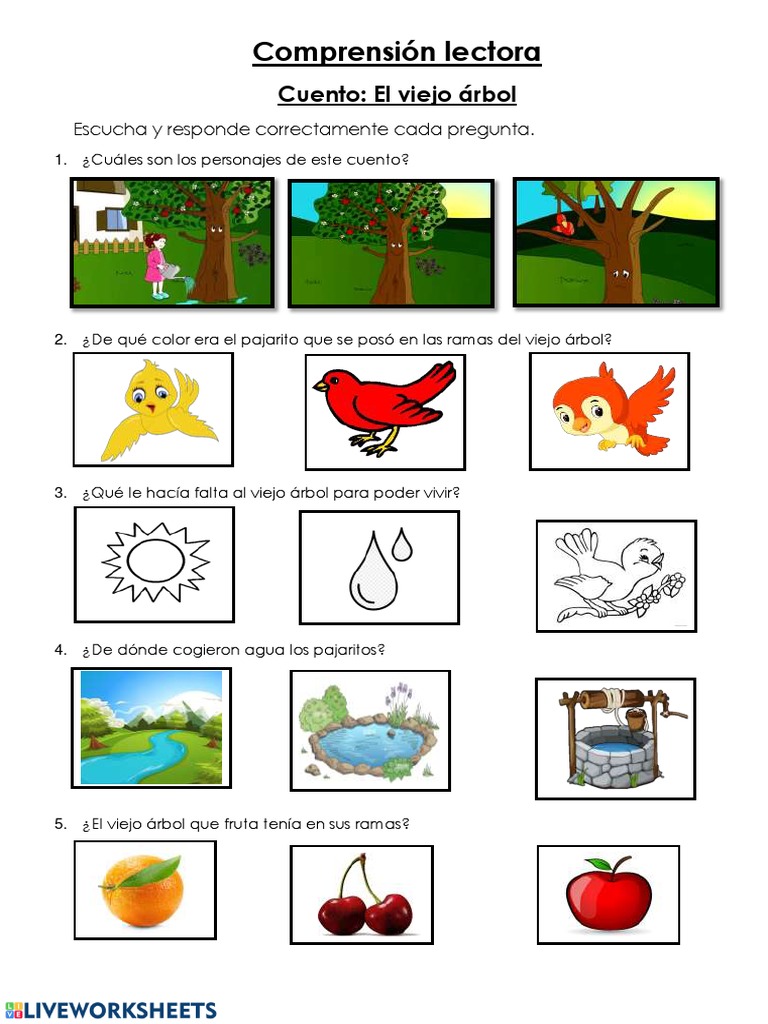 Comprension Lectora El Viejo Arbol | PDF