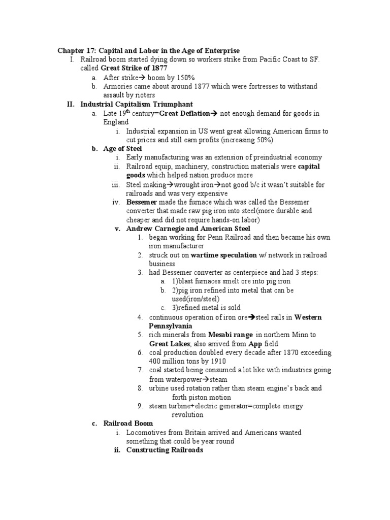 Chapter 17 APUSH | PDF | American Federation Of Labor | Trade Union