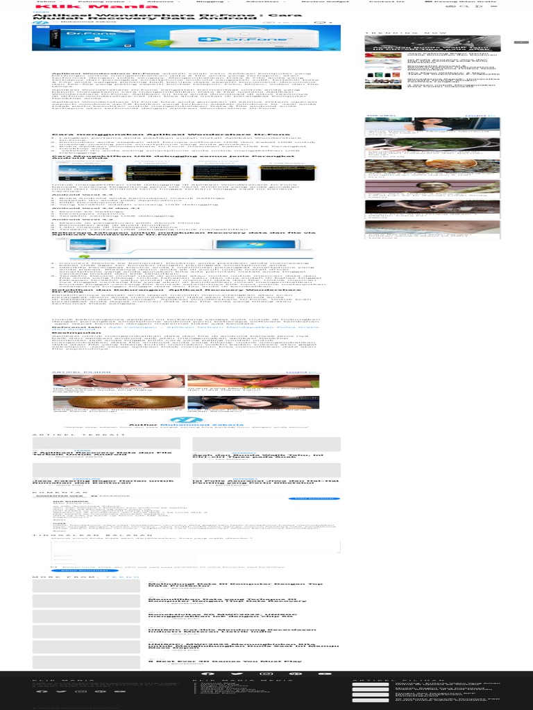 Cara Mudah Mengembalikan Data & File Via Aplikasi Wondershare DR - Fone | PDF