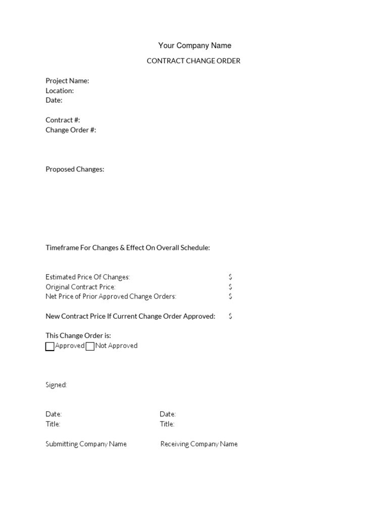 Change Order Template Levelset | PDF | Law