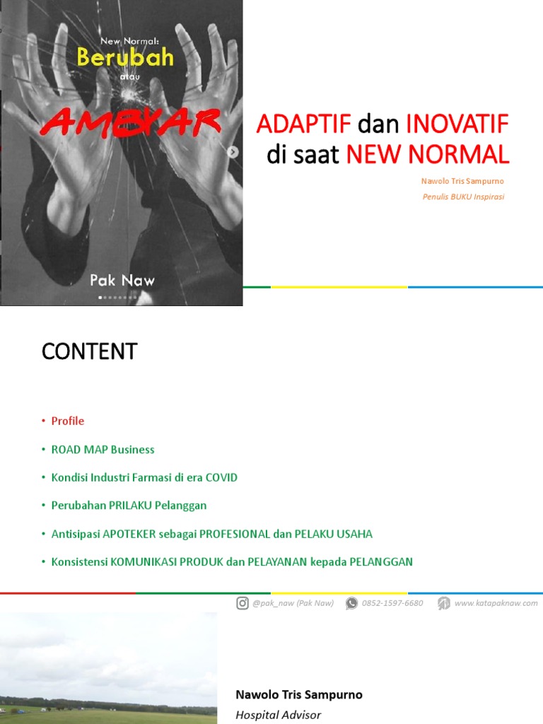 Pak Nawolo - Adaptif Dan Inovatif Di Saat New Normal | PDF