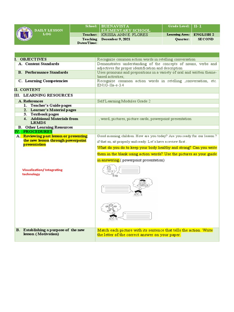 Grade 2 English c0t 2nd Quarter | PDF | English Language | Learning