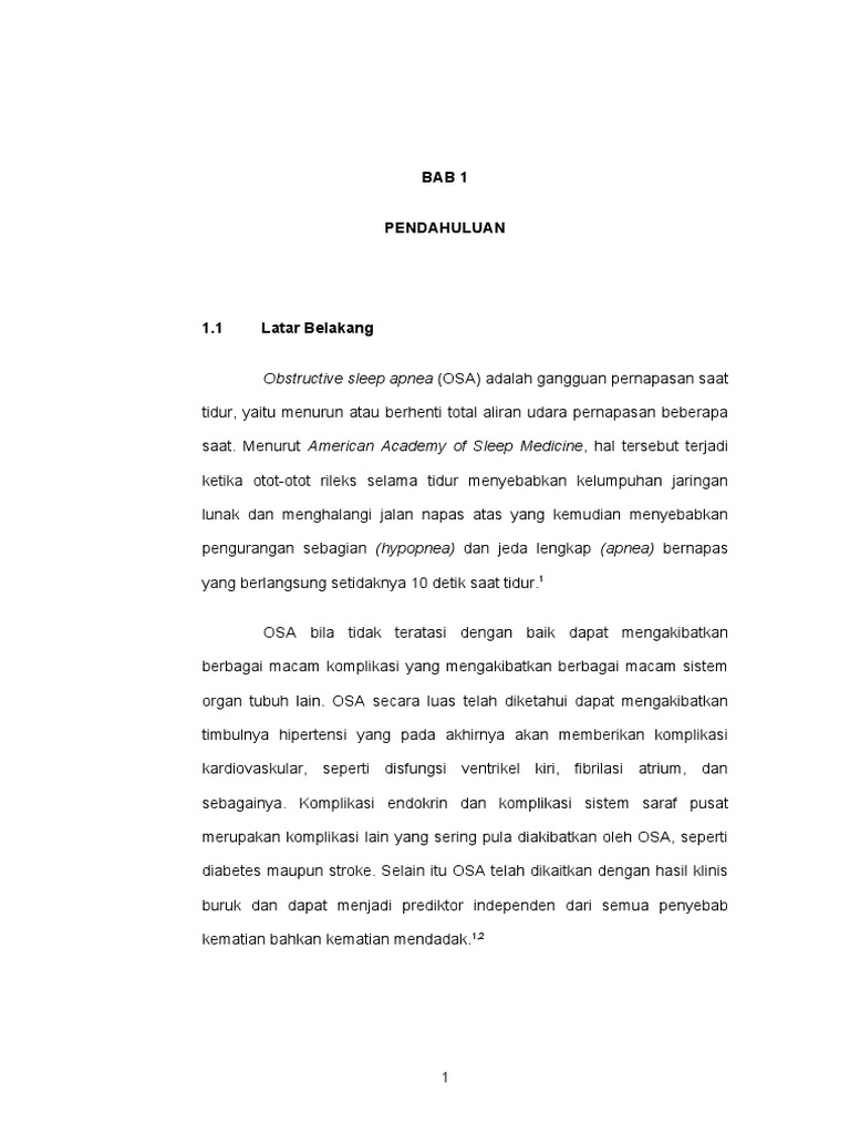 Referat Osa Obstructive Sleep Apnea | PDF