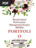 RPMS PORTFOLIO For Teachers I-III (SY 2020-2021) | PDF | Educational ...