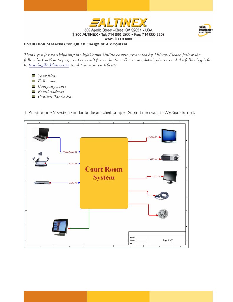 AV System Evaluation Submission Guide | PDF