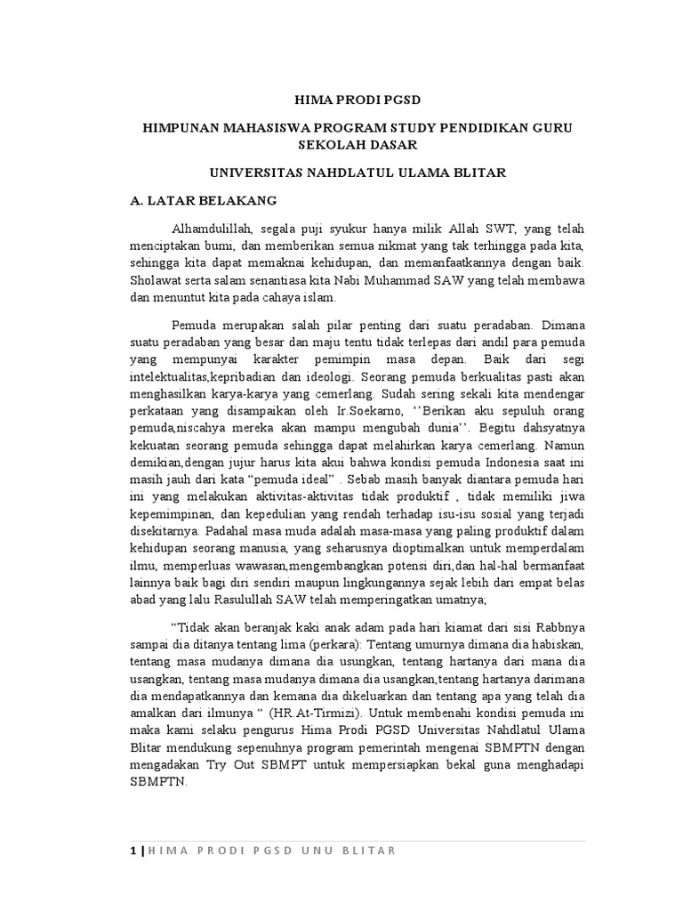 Hima Prodi PGSD | PDF | Karier & Perkembangan | Perjalanan