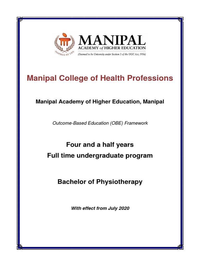 2020 - BPT Obe Syllabus-1 | PDF | Aorta | Vein