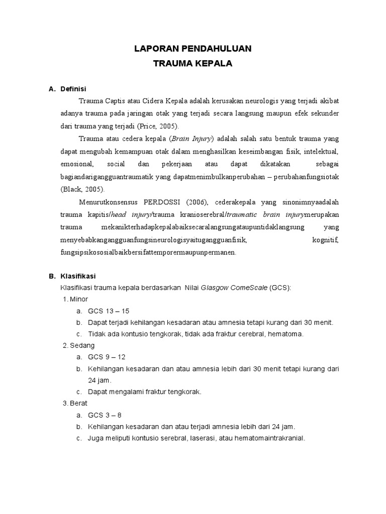 Askep Trauma Kapitis | PDF