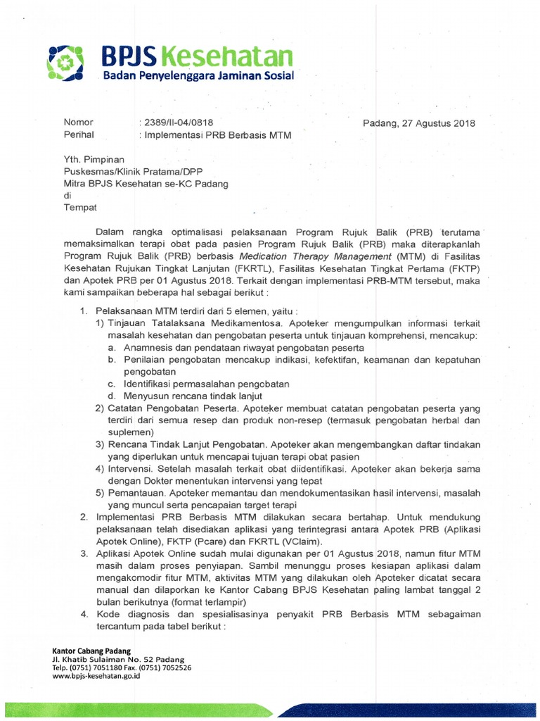 Implementasi PRB MTM (FKTP) | PDF