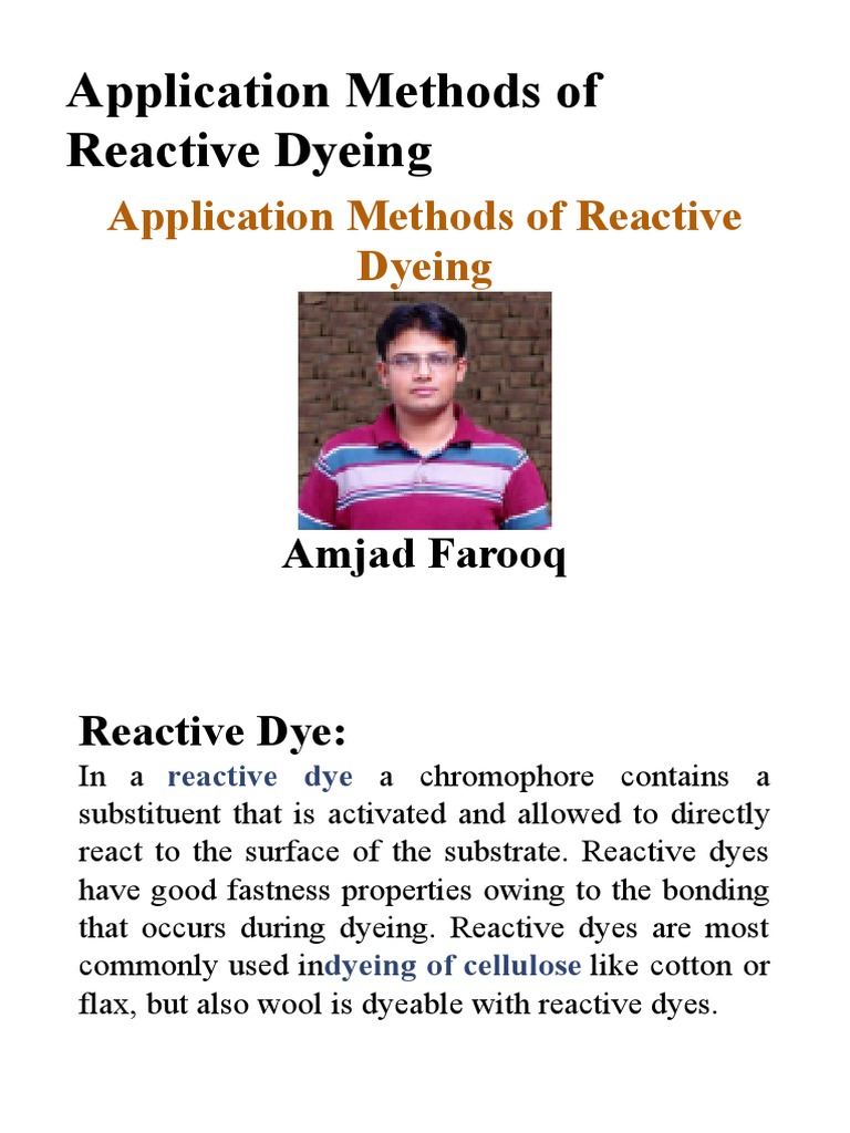 Application Methods of Reactive Dyeing - Textile Learner | PDF | Dyeing ...