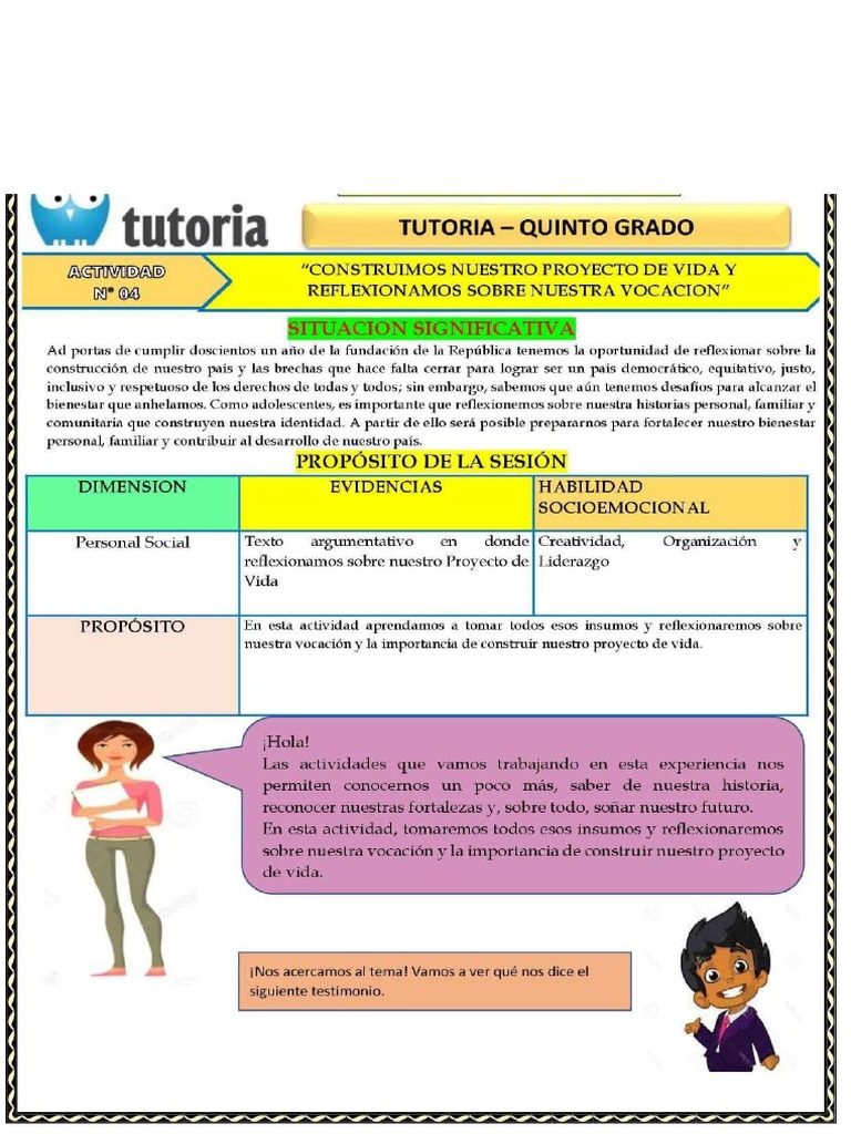 TUTORIA 5° Actv.04 - EDA 4 - Archivos JOSEPH PONCE | PDF