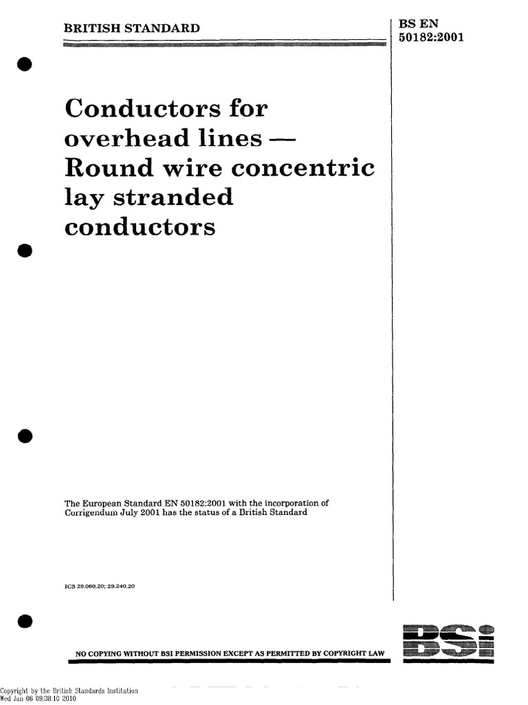BS EN 50182 2001 | PDF
