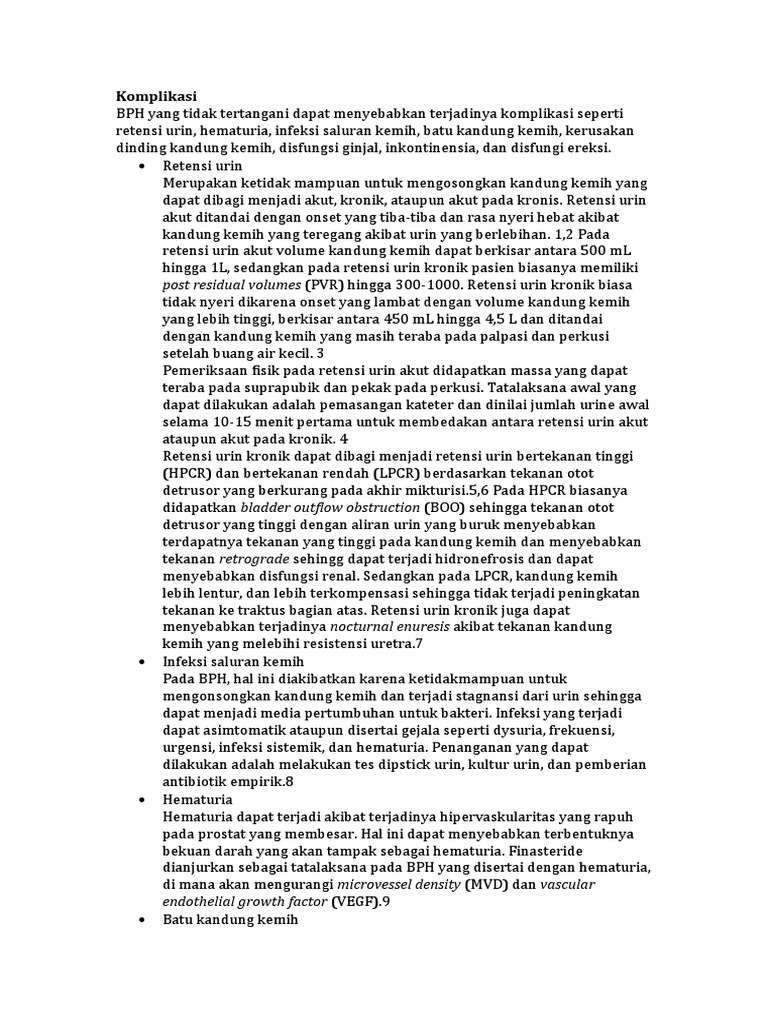 Komplikasi BPH | PDF