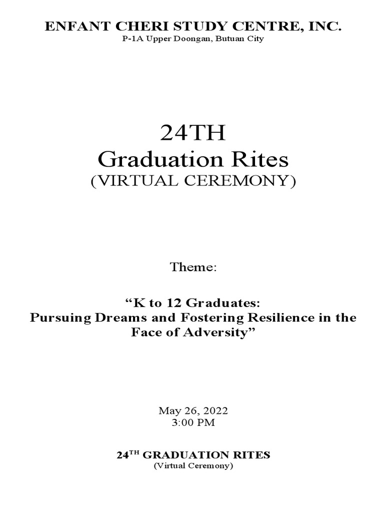 24th-Graduation-EMCEE-Script edited | PDF | Gratitude