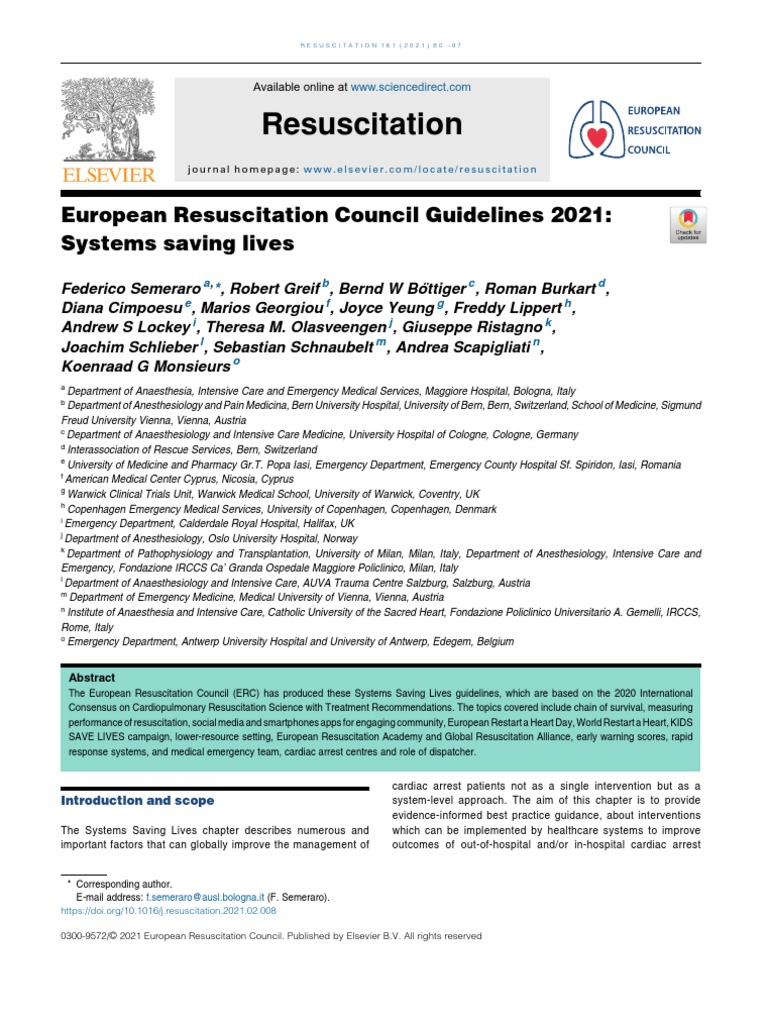 European Resuscitation Council Guidelines 2021 Sy | PDF ...