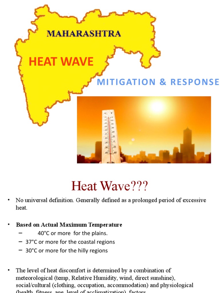 Heat Wave Plan Maharashtra | PDF | Heat Wave | Applied And ...