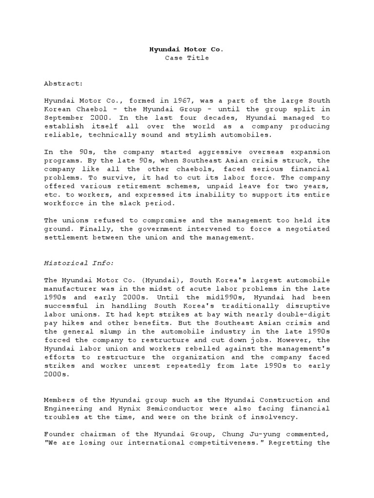 HRM Chapter 1 Case Study | PDF | Human Resource Management | Economies