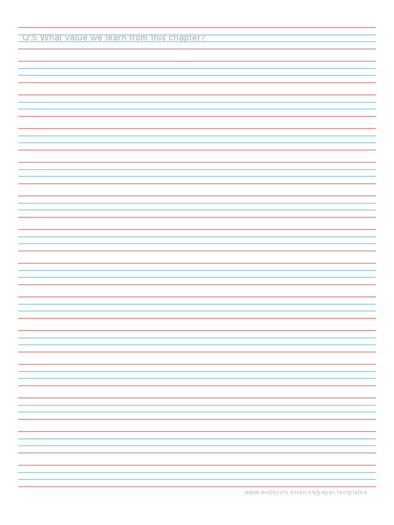 Four Lines English Alphabet Writing Paper Template-A4 With 0.375 in ...