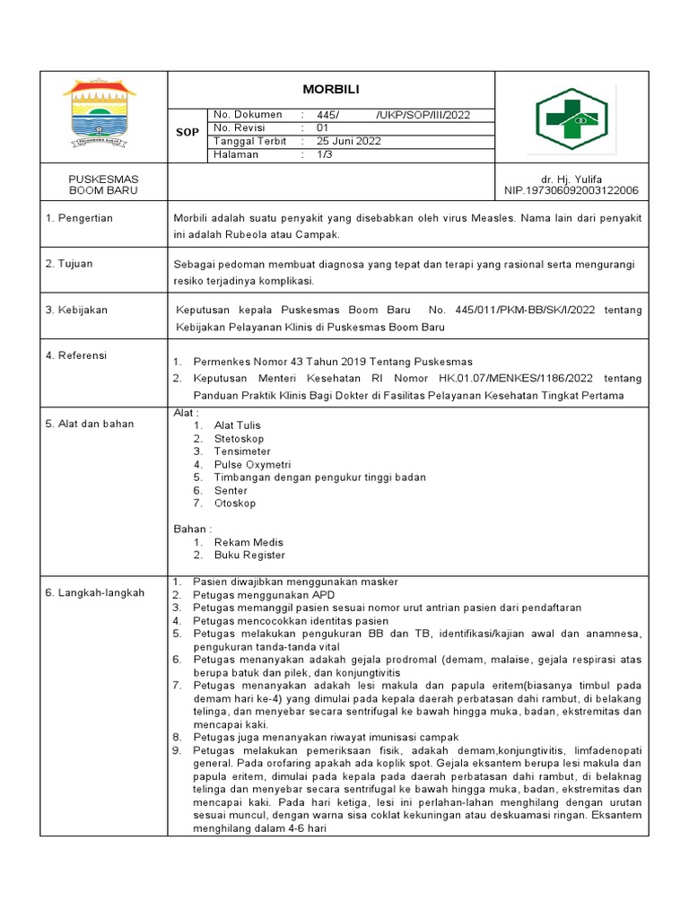 Sop Morbili | PDF | Pengembangan Diri