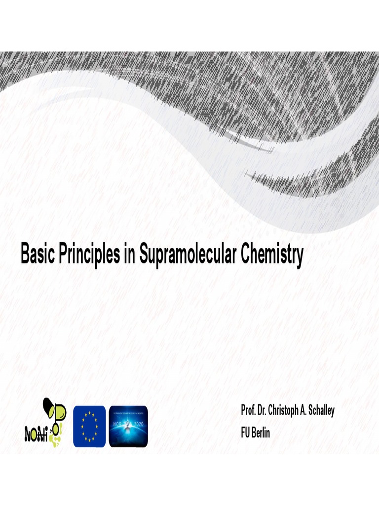 Basic Principles of Supramolecular Chemistry | PDF | Wellness