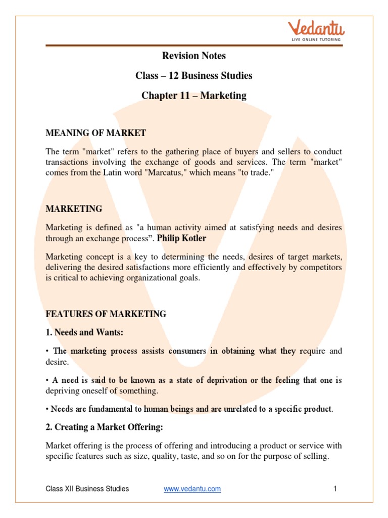 Marketing Concepts and Management Overview | PDF | Marketing | Sales