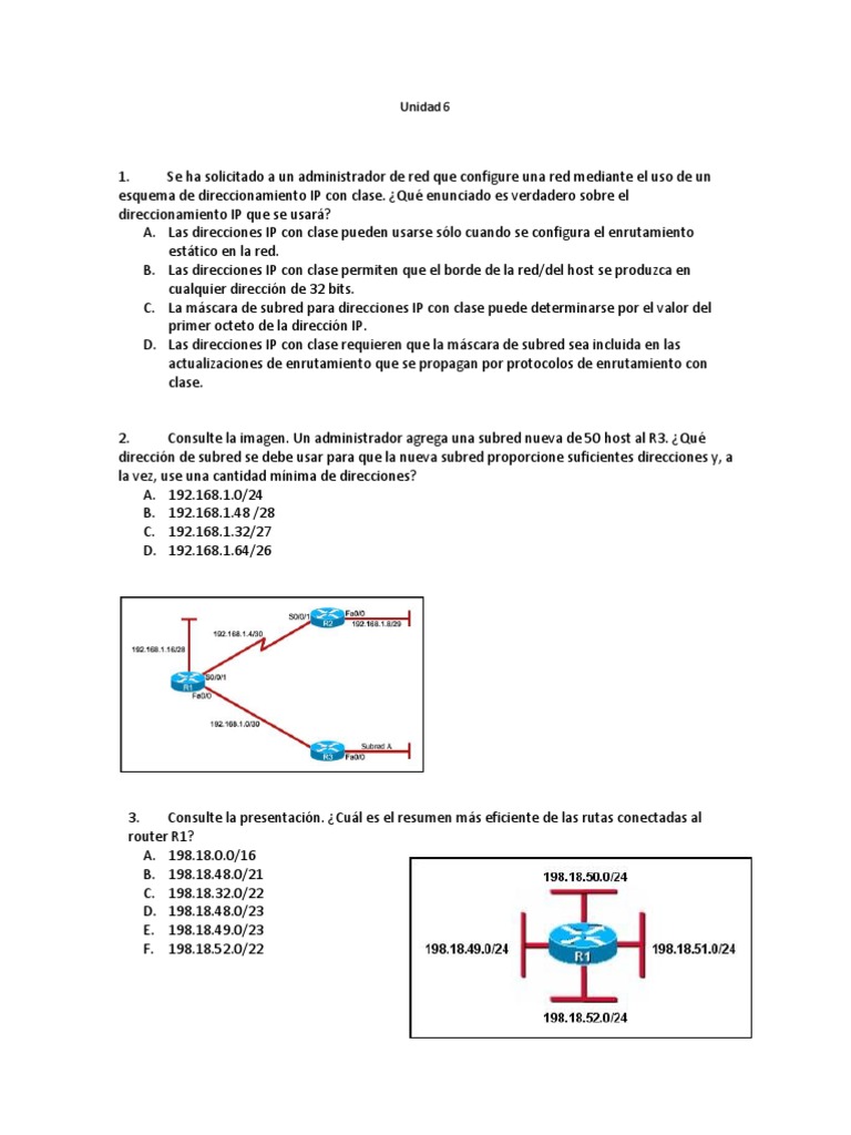Redes 6 y 7 | PDF | Dirección IP | Enrutador (Computación)