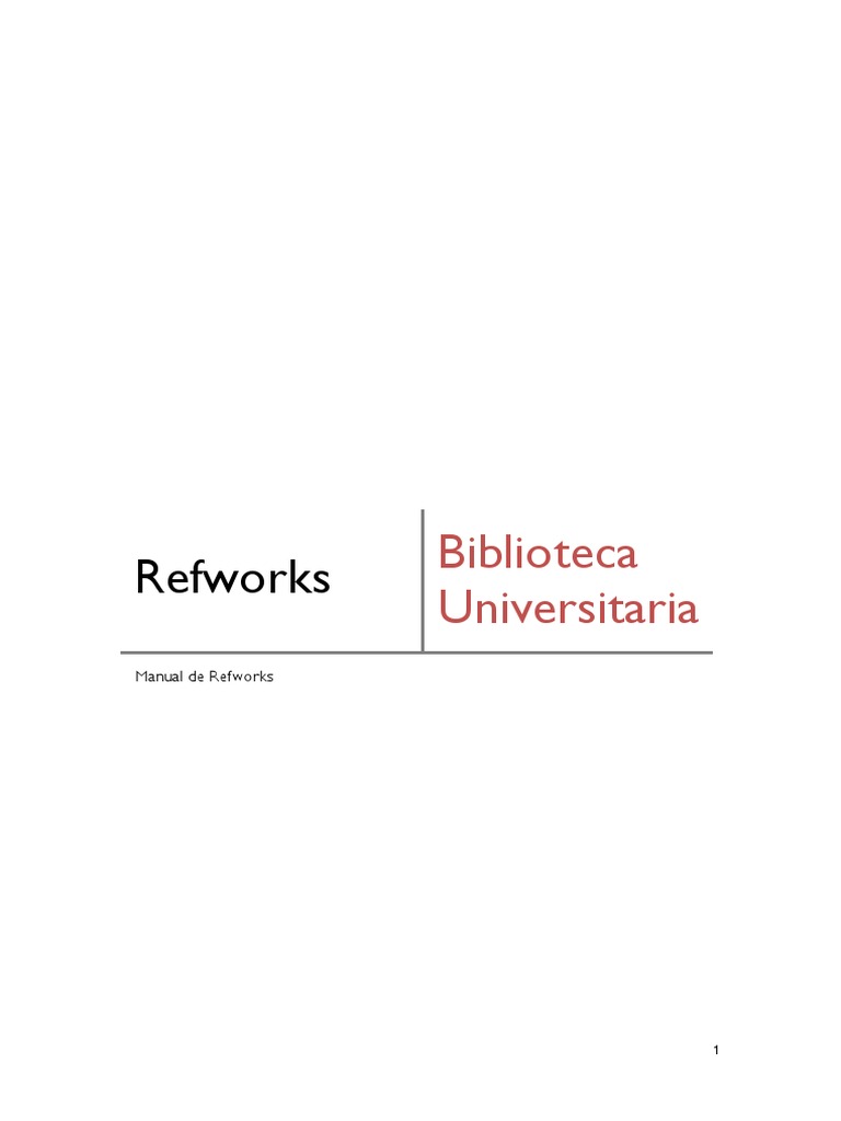 Guía Completa de Uso de Refworks | PDF | Microsoft Word | Archivo de computadora