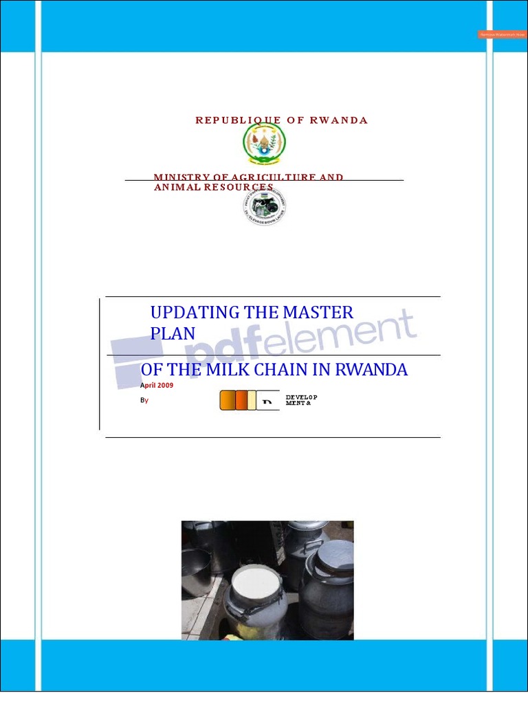 Rwanda's Milk Chain Master Plan | PDF | Cattle | Milk