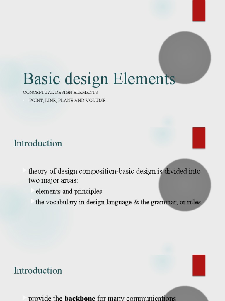 Basic Design Elements: Conceptual Design Elements Point, Line, Plane ...
