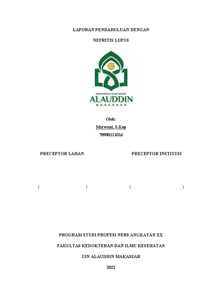 LP Nefritis Lupus | PDF | Sains & Matematika