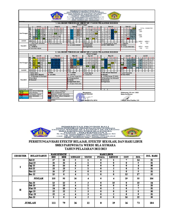 Kalender Pendidikan SMK 2022-2023 | PDF
