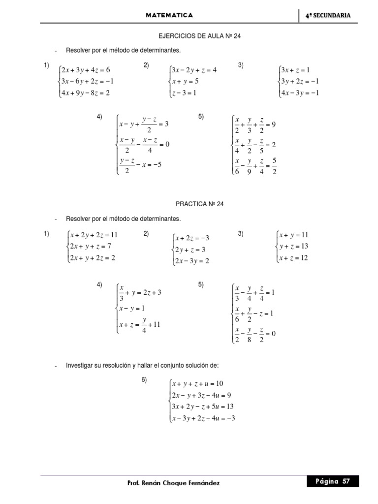 Metodo Determinantes 3x3 | PDF | Análisis matemático | Matemáticas