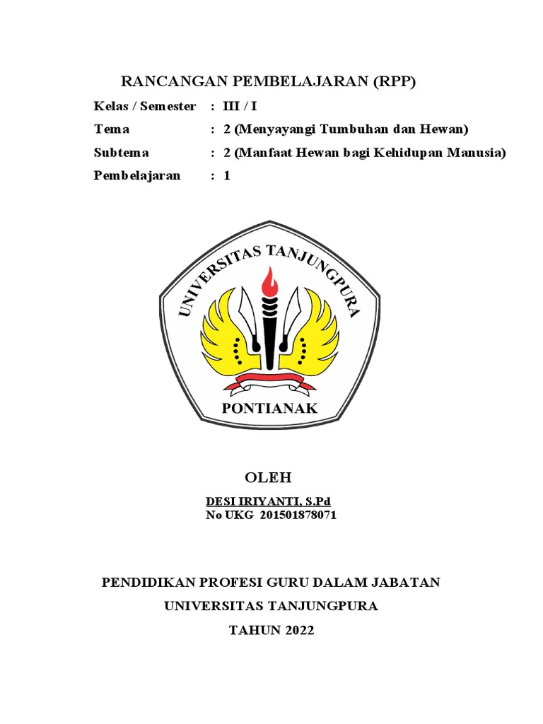 CONTOH RPP PBL KELAS 3 B | PDF