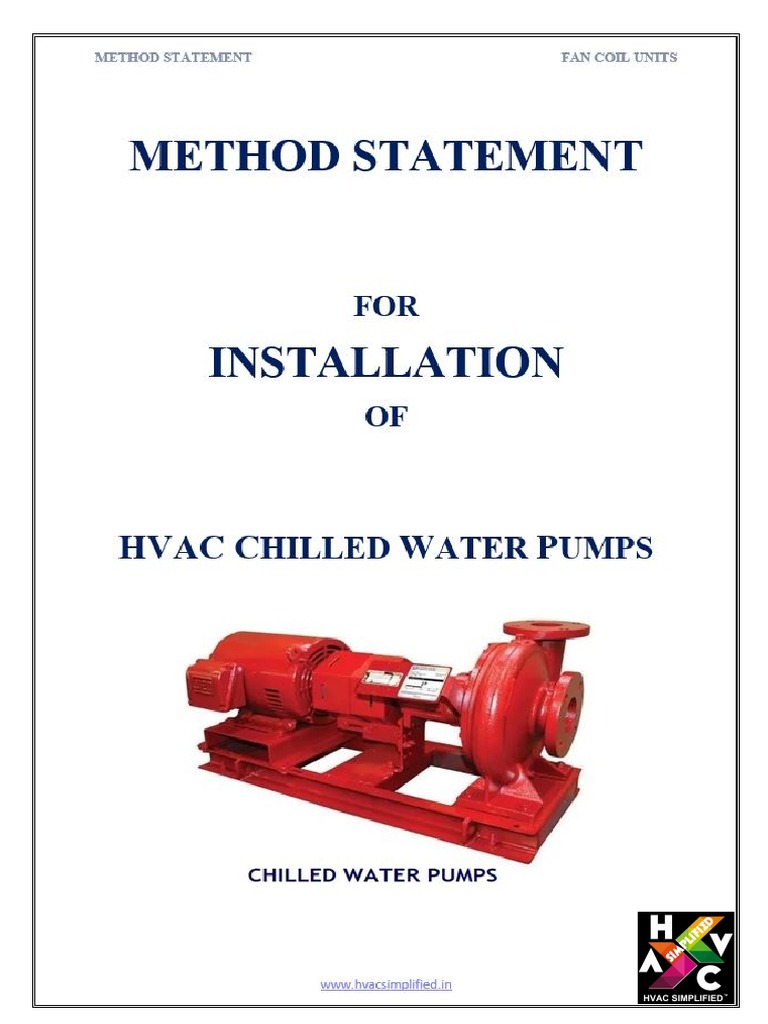 Chilled Water Pump Installation Method | PDF | Pump | Valve