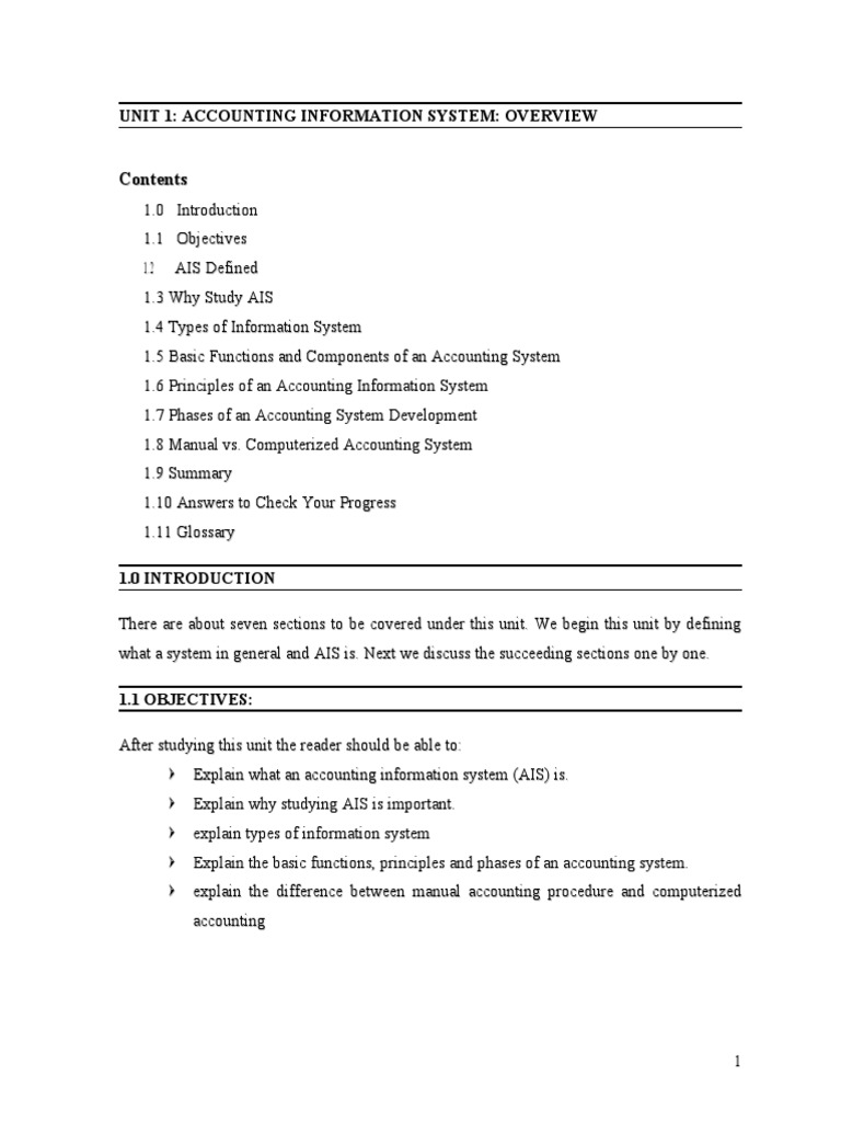 1 AIS Unit One 4 - 5976801889826637241 | PDF | Information System ...