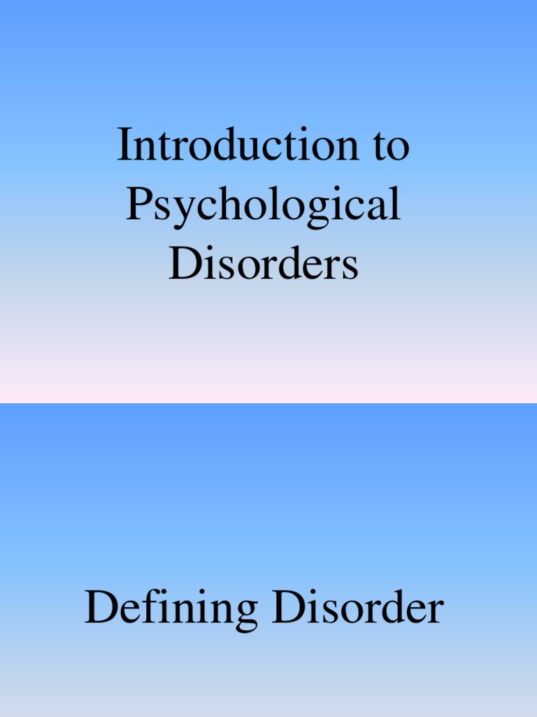 Disorder Notes | PDF | Psychotherapy | Psychoanalysis
