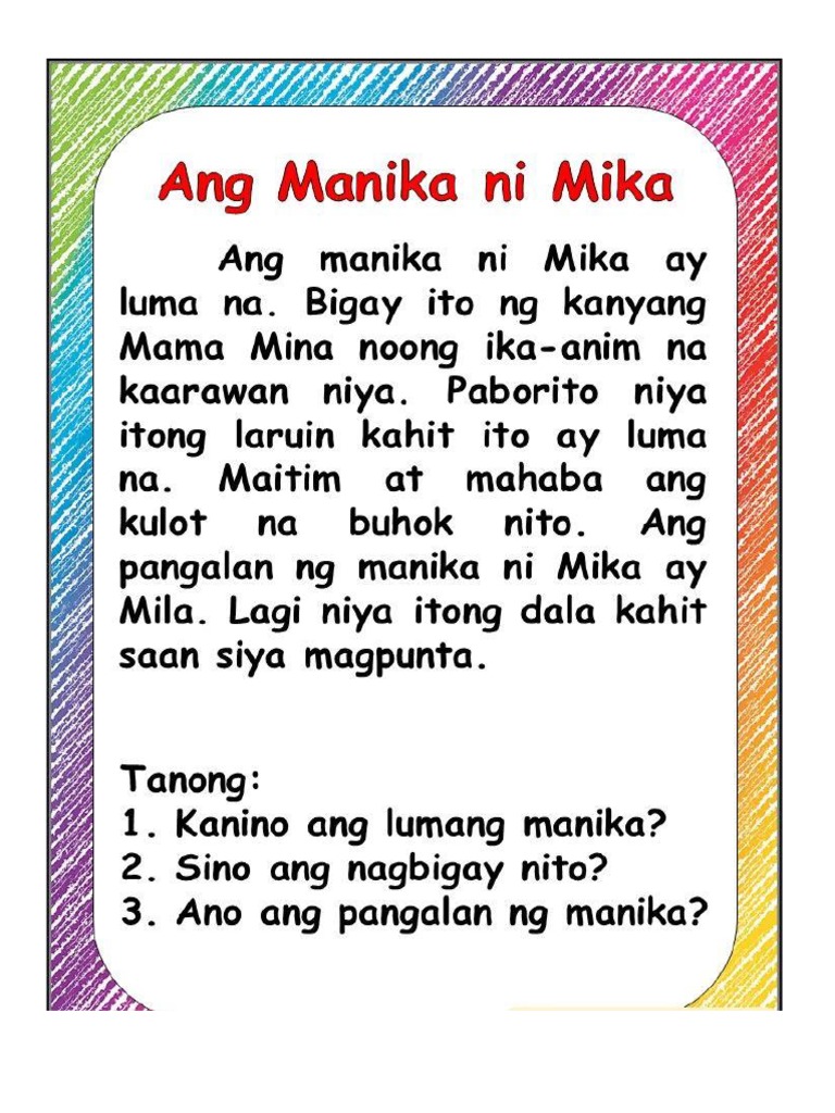 Magbasa At Sagutin ang mga tanong | PDF