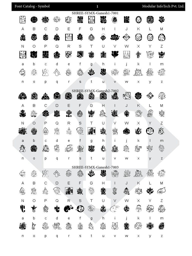 English Symbols PDF Typography Typefaces
